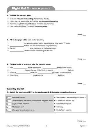 07 Right on 2_Test 3A_Mod 3.docenglish test | DOC