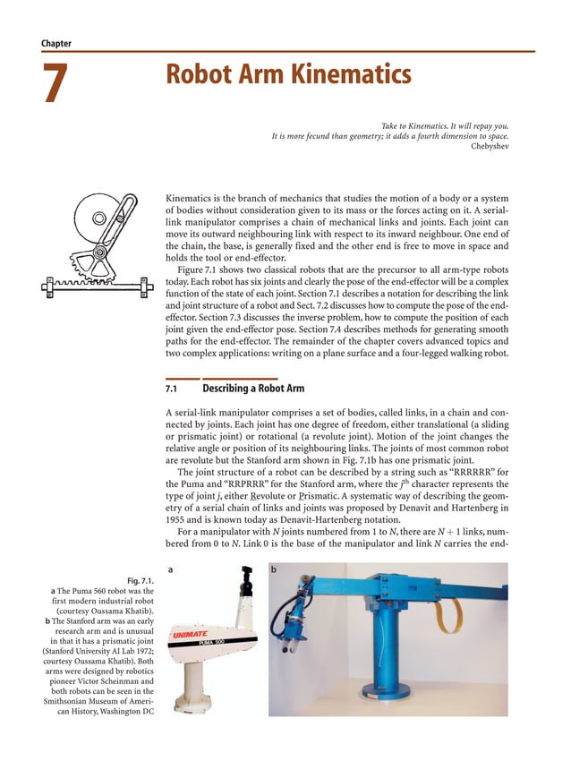 07 robot arm kinematics | PDF | Physics | Science