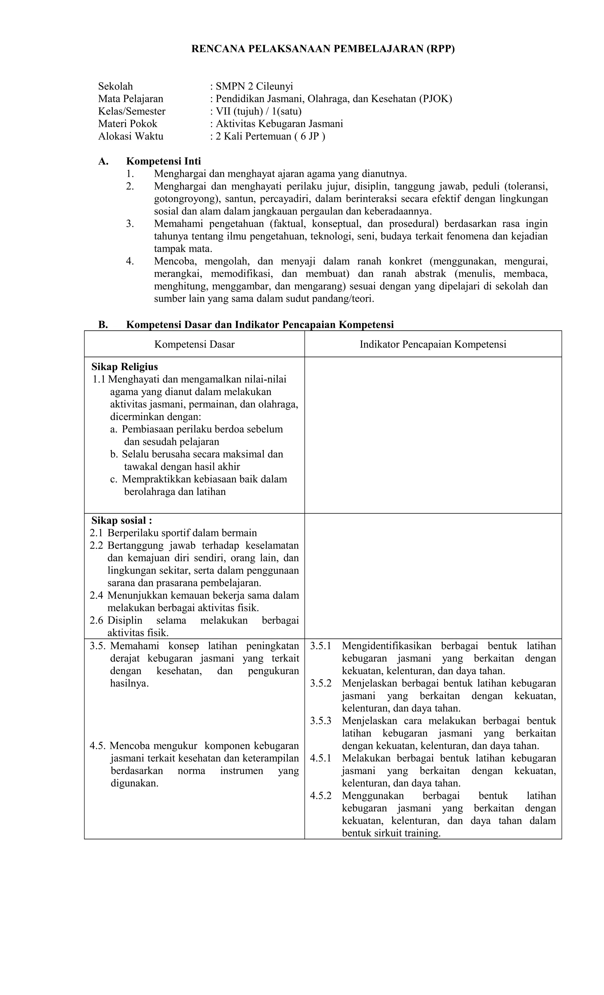 07 rpp aktivitas kebugaran jasmani 71 | DOC