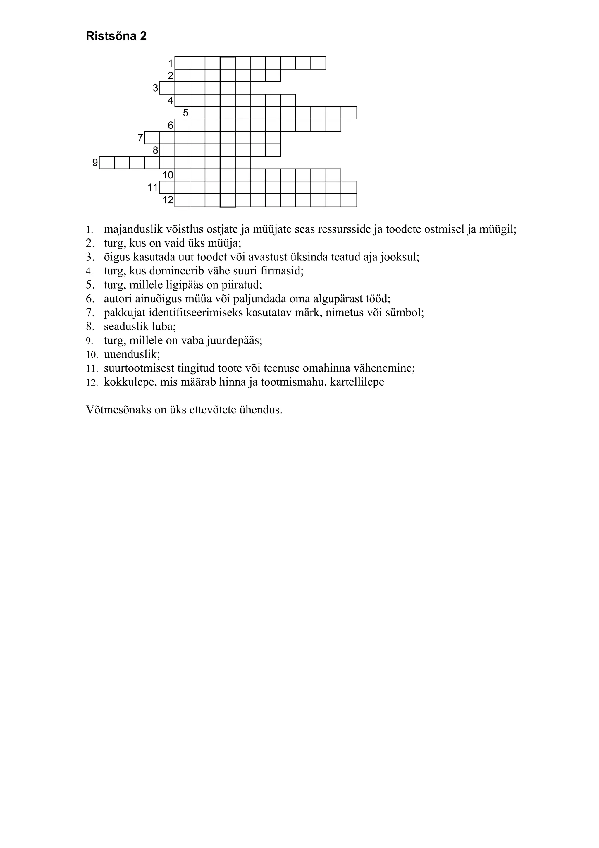 Konkurentsi ristsõna | PDF