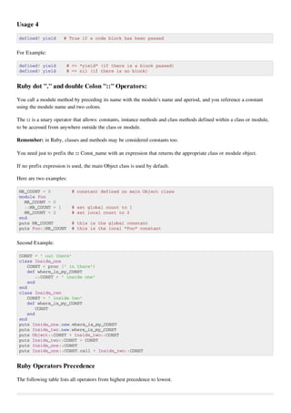 07 ruby operators | PDF