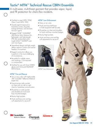 Tactix® MT94™ Technical Rescue CBRN Ensemble | PDF