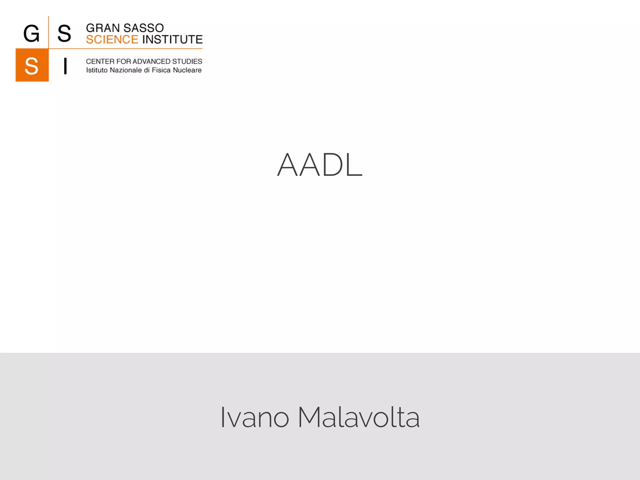 [2015/2016] AADL (Architecture Analysis and Design Language) | PPT