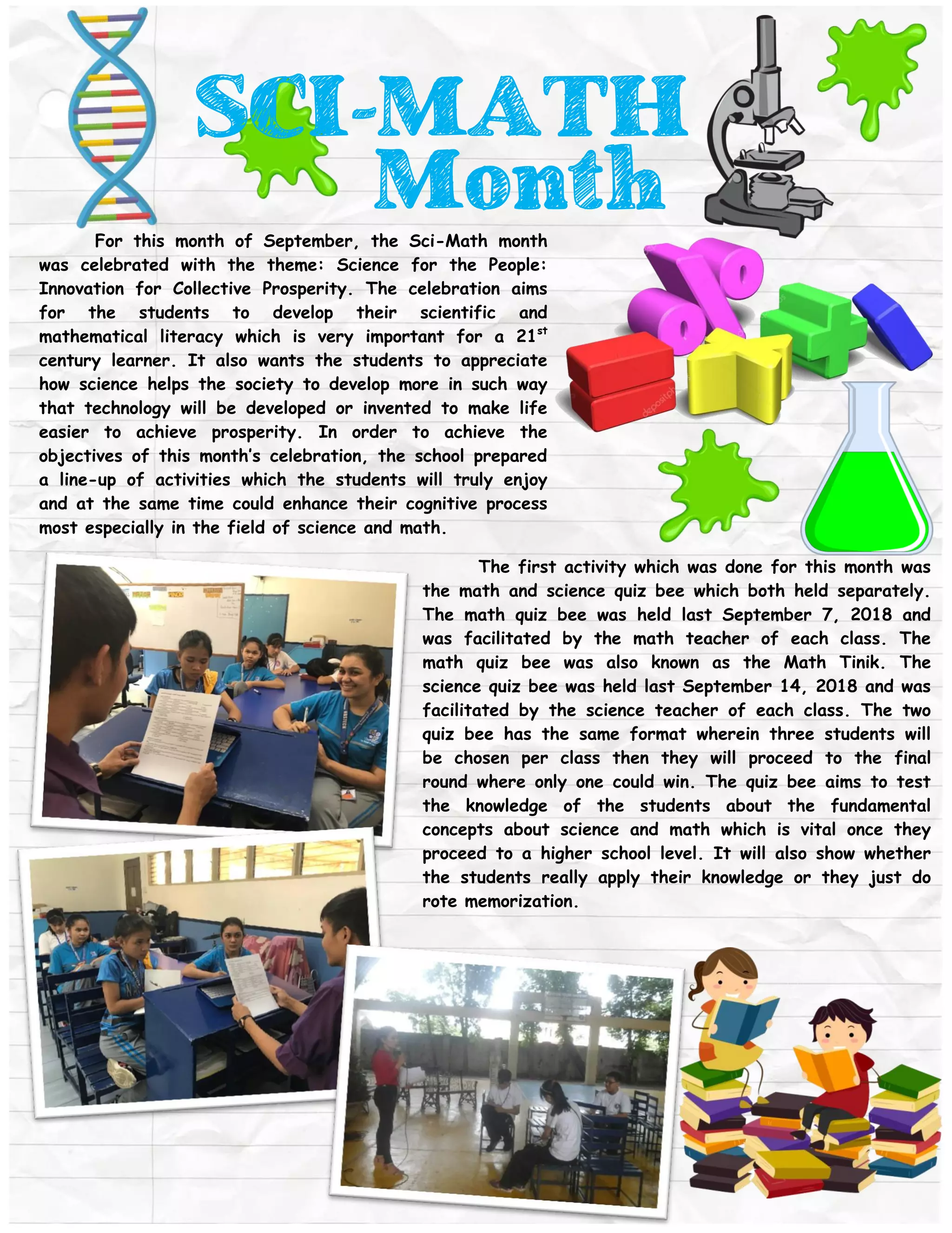 G10 Sci-Math Month (Life Skills) | PDF