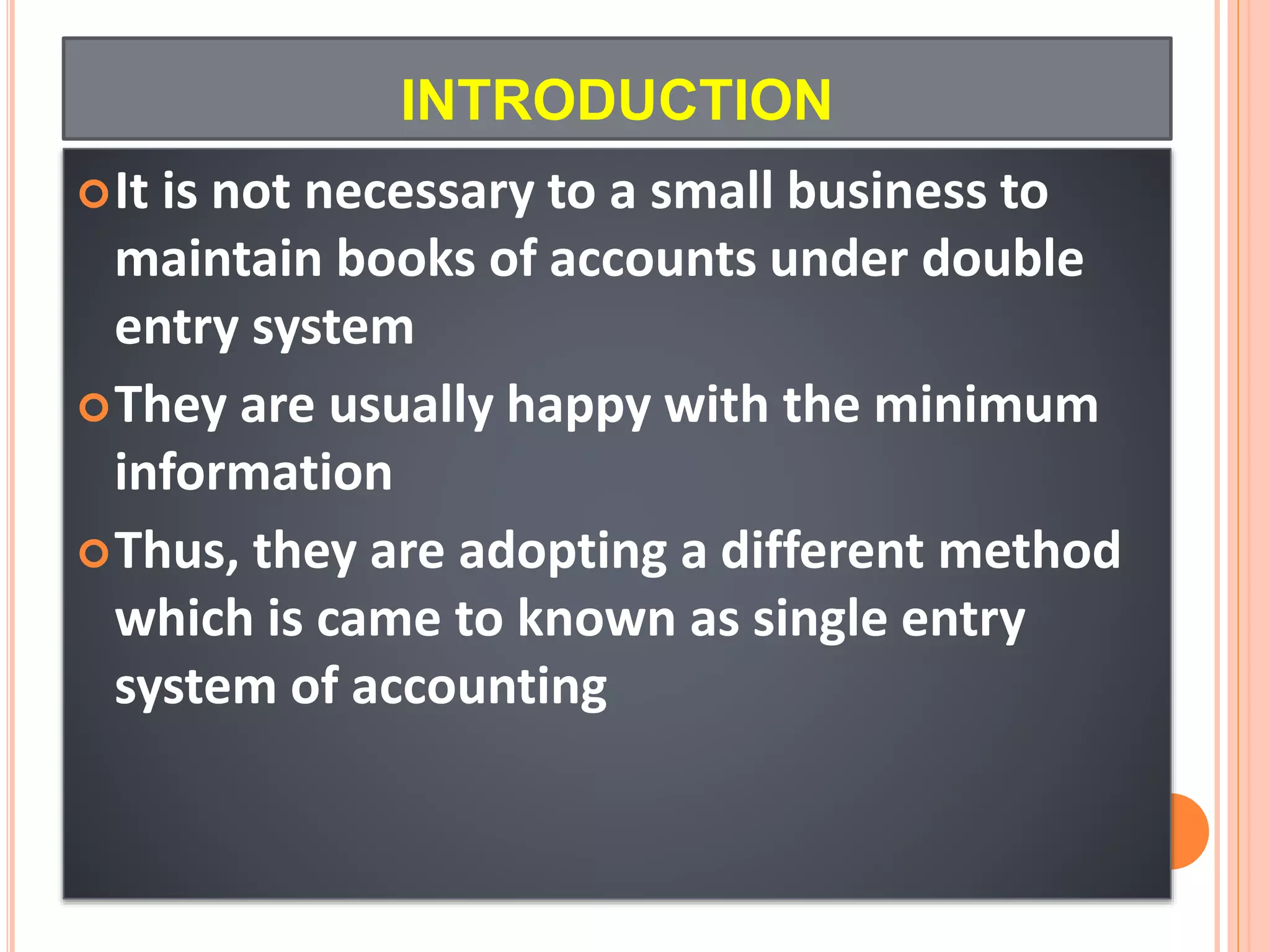 07 Single Entry System of Accounting | PPTX