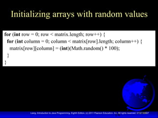 Java™ (OOP) - Chapter 7: "Multidimensional Arrays" | PPT