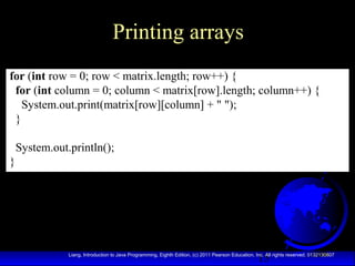 Java™ (OOP) - Chapter 7: "Multidimensional Arrays" | PPT