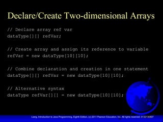 Java™ (OOP) - Chapter 7: "Multidimensional Arrays" | PPT