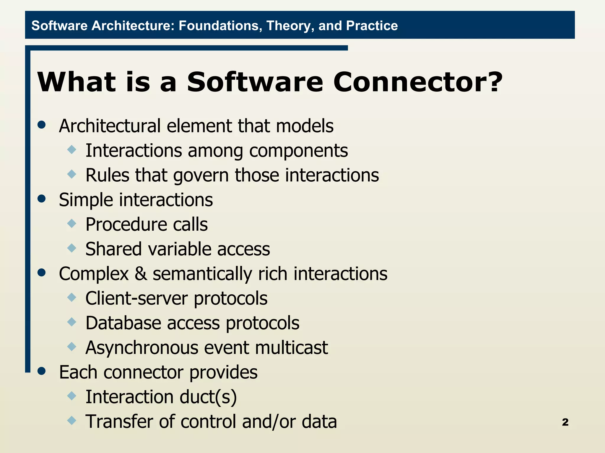 07 software connectors | PPT