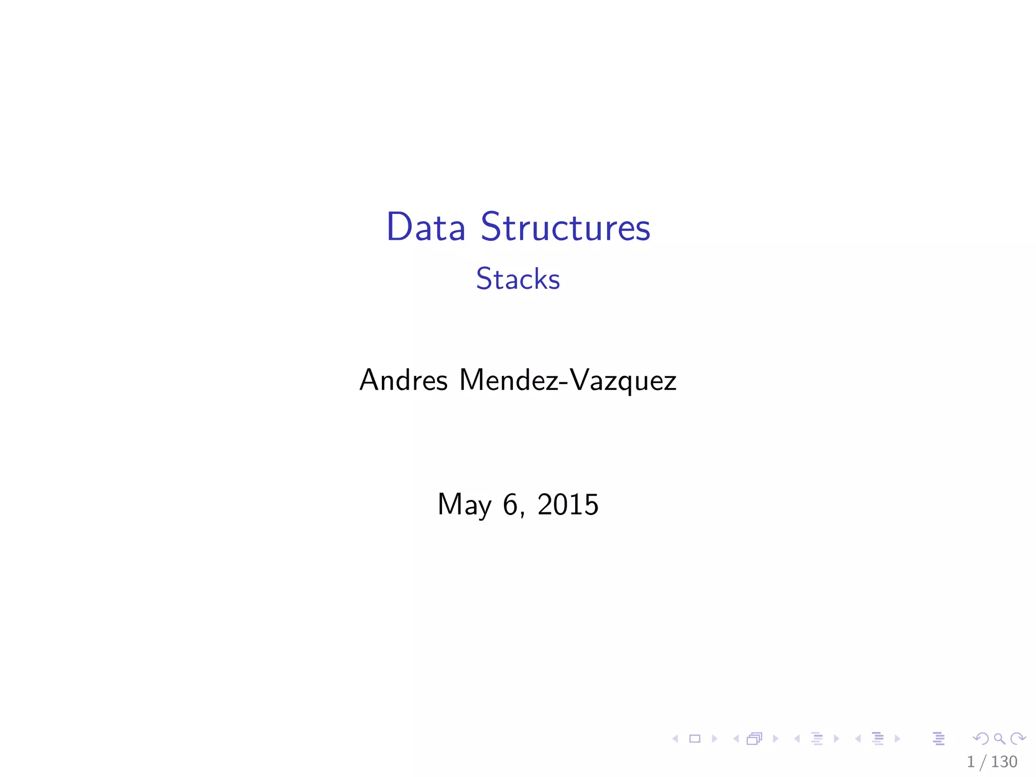Preparation Data Structures 07 stacks | PPT