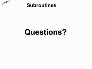 Subroutines | PDF