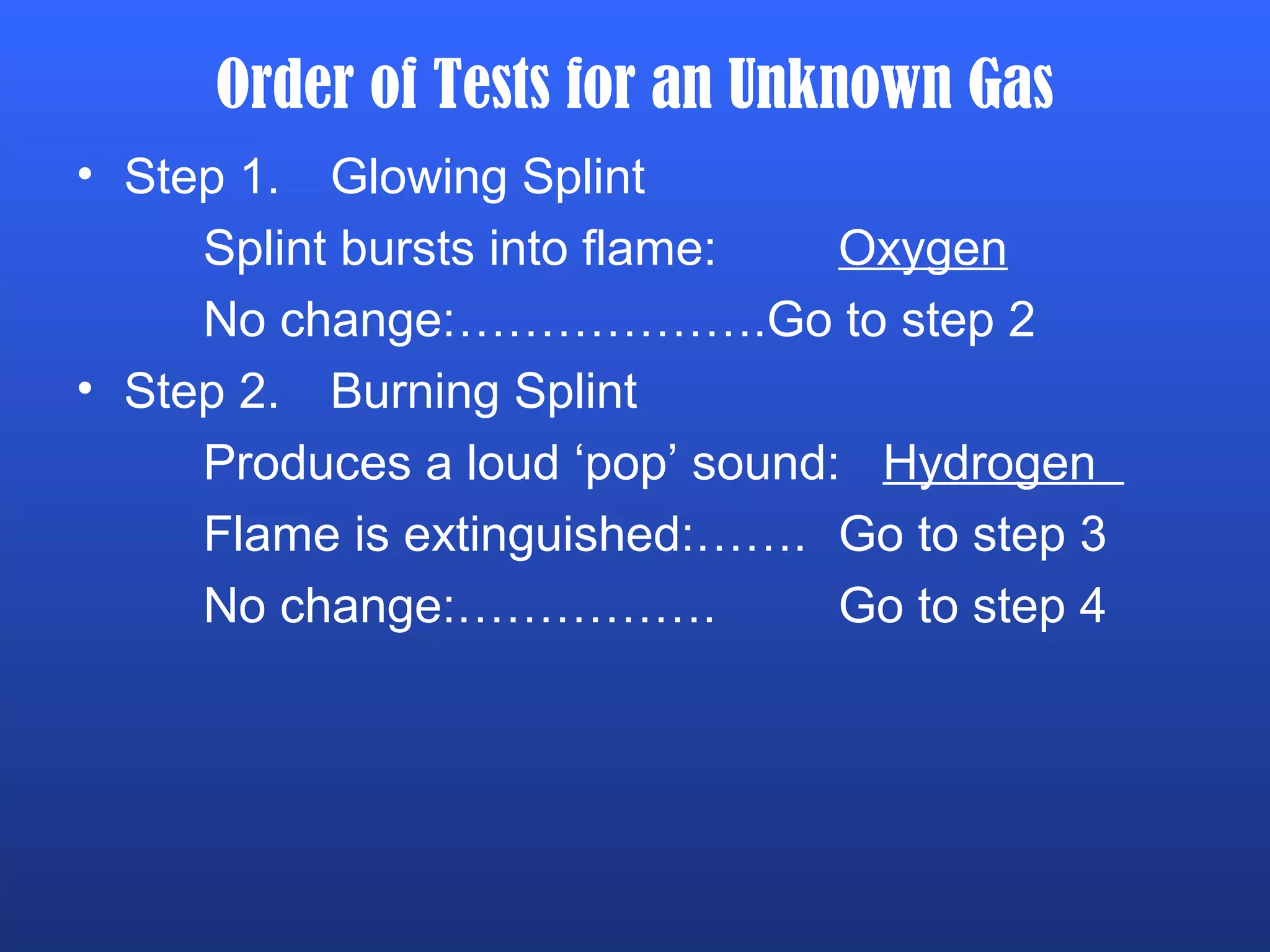 Grade 9, U1-L5B, Test for Gas | PPT