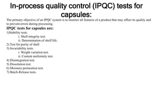 In Process Quality Control Tests For Capsules [Autosaved].pptx
