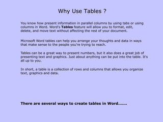 Tables | PPTX