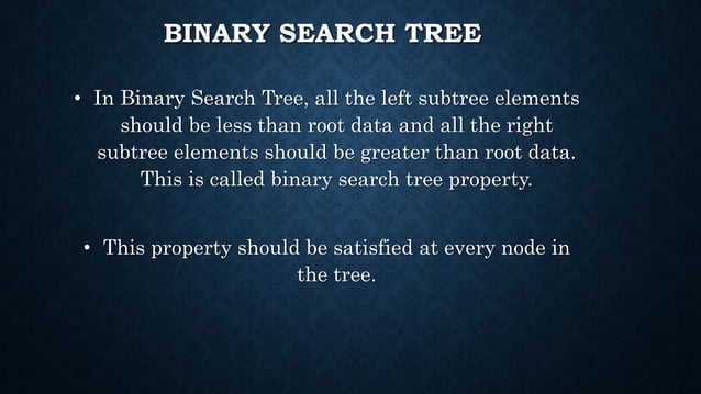 Binary Search Tree In Data Structure Ppt