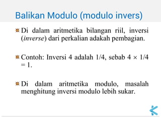 Matematika Diskrit - 07 teori bilangan - 04 | PDF