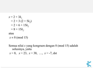 Matematika Diskrit - 07 teori bilangan - 04 | PDF
