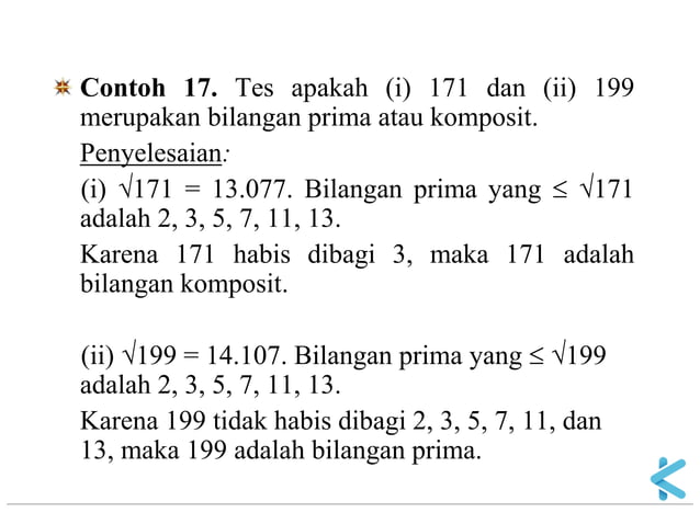 Matematika Diskrit - 07 teori bilangan - 05 | PPT