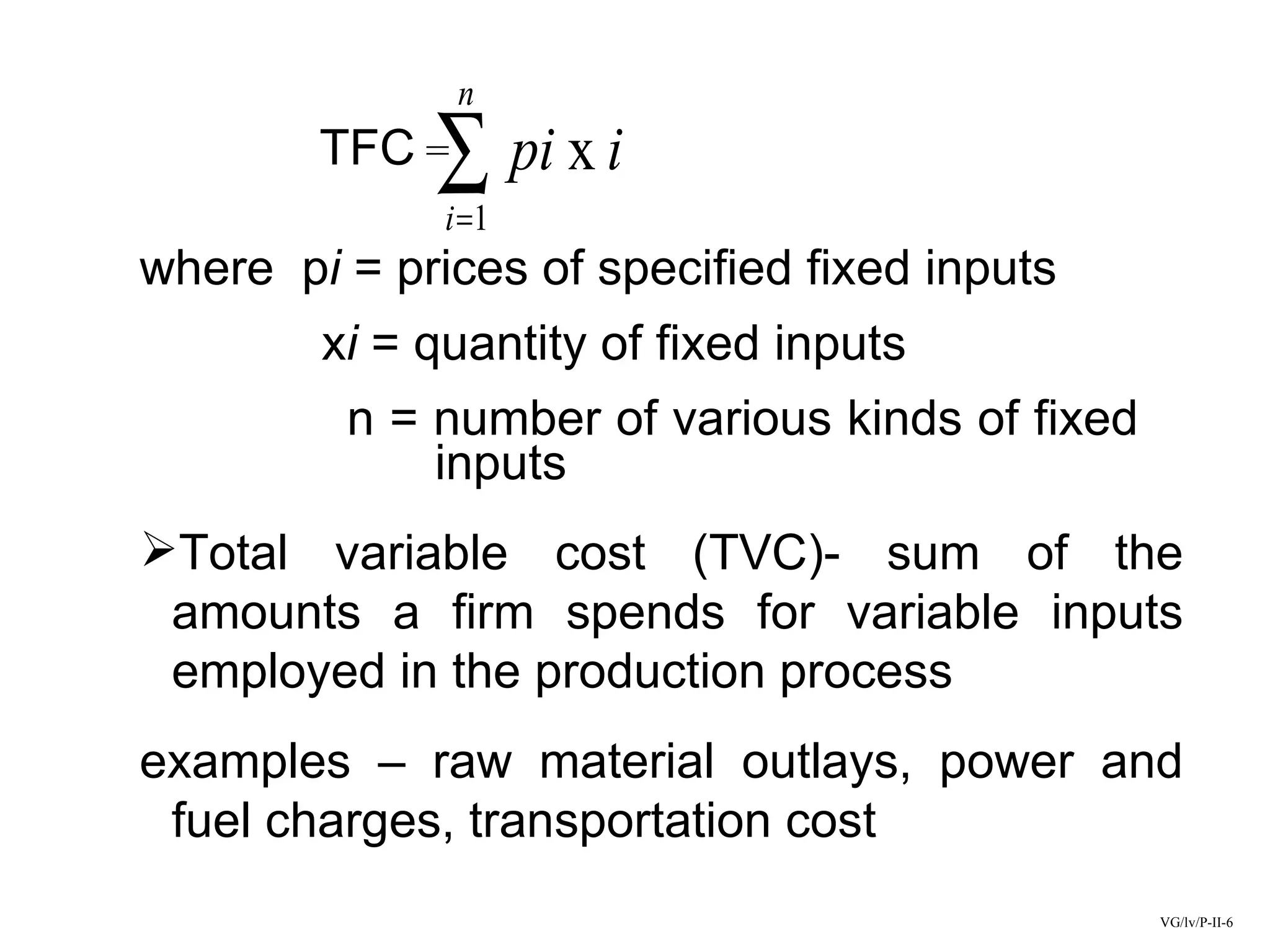 Business Economics 07 Theory of Cost | PPT