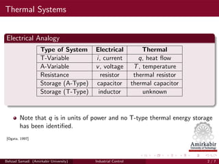 Industrial Control Systems - Thermal Systems | PDF | Mechanical and ...