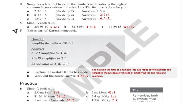 Maths Year 7 Revision Ratios and Proportions | PPTX