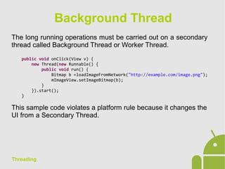 Android App Development - 07 Threading | PPT