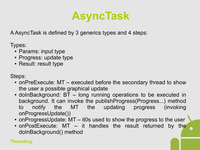 Android App Development - 07 Threading | PPT