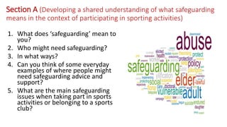 ACT Safeguarding Adults in Sport Seminar - Tina Thordall | PPTX