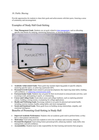 10 Strategies For Promoting Goal-setting In Study Hall | Future ...