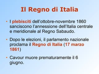 07 unificazione italiana | PPT | Politics