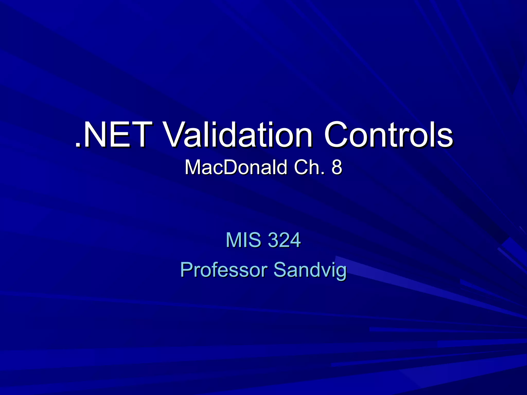 validation | PPT | Computing | Technology & Computing