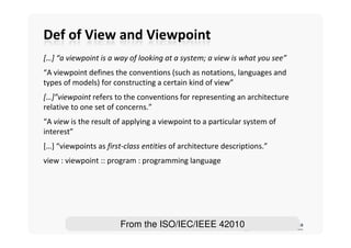 Software Architecture: views and viewpoints | PDF