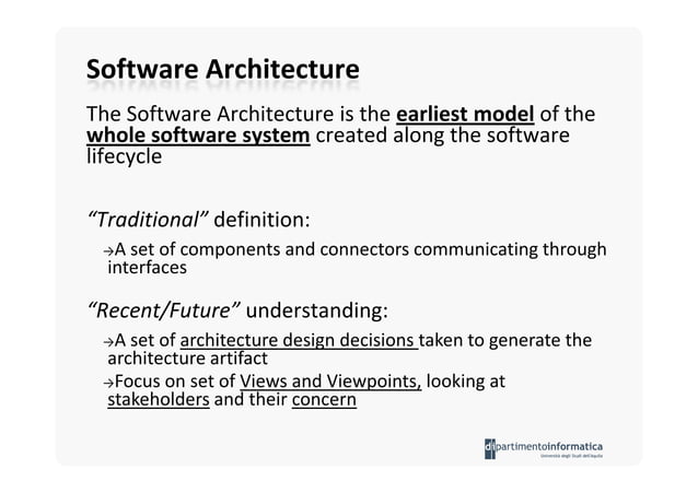 Software Architecture: views and viewpoints | PDF