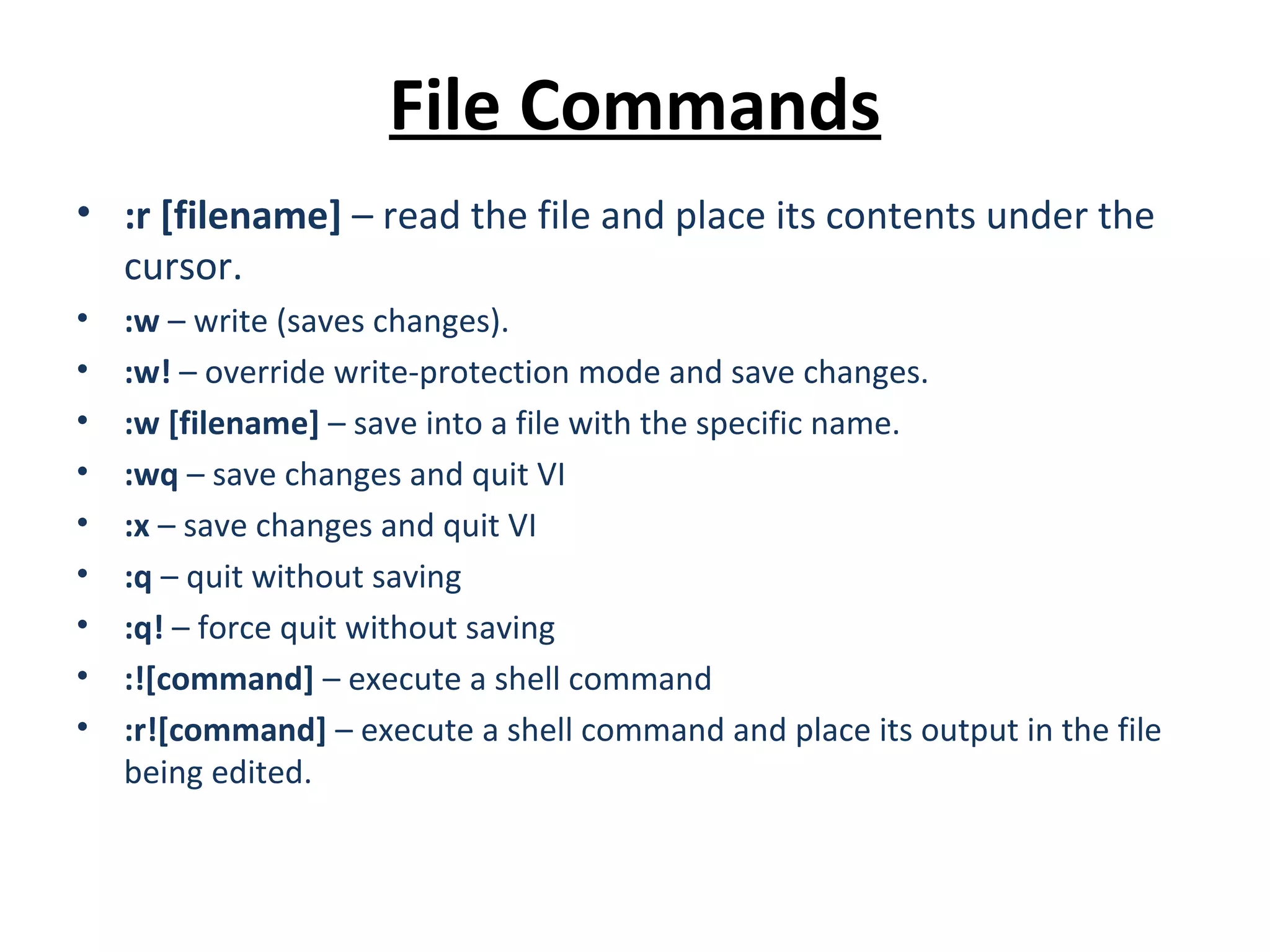 07 vi text_editor | PPT | Operating Systems | Computer Software and Applications