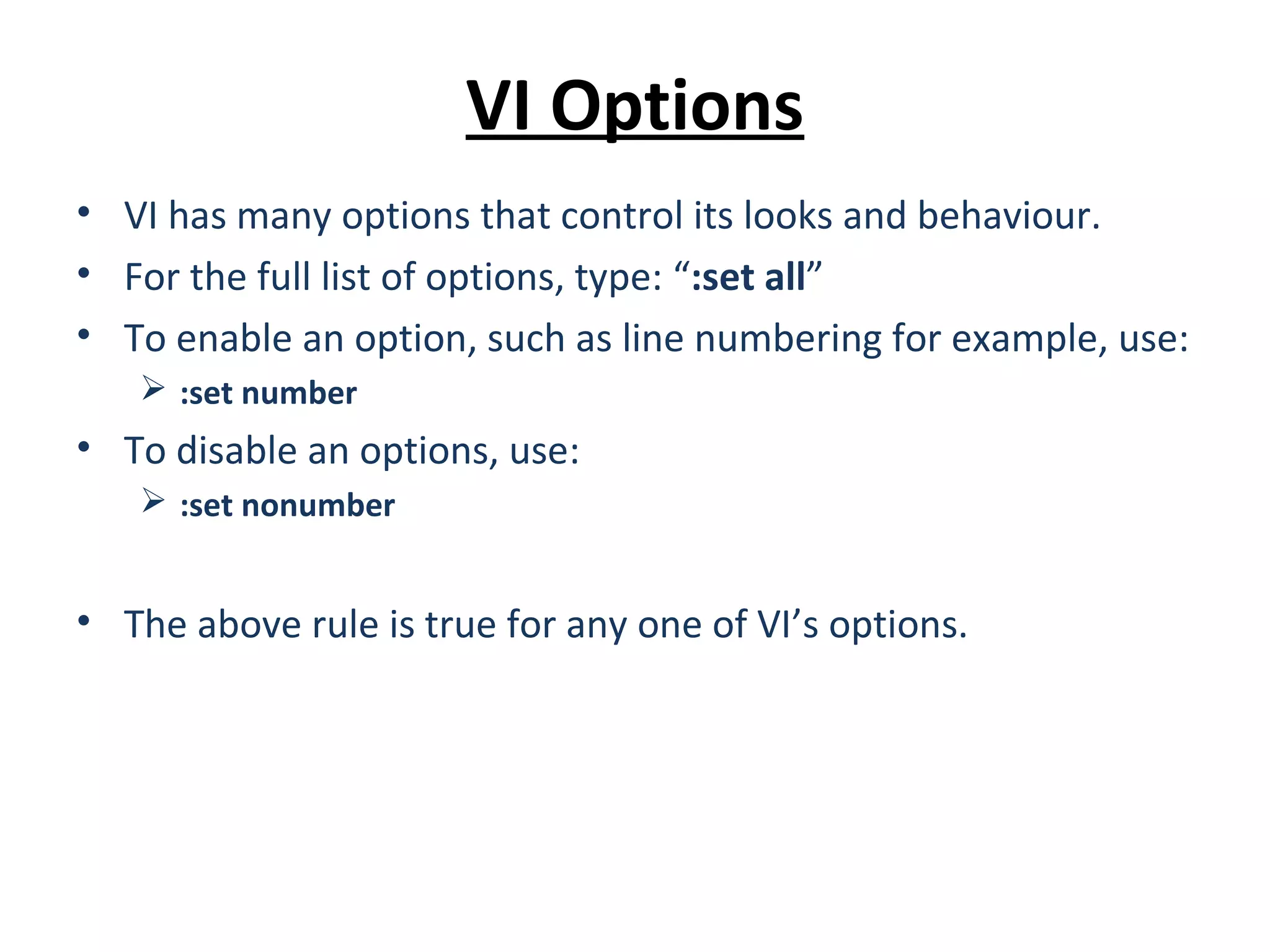 07 vi text_editor | PPT | Operating Systems | Computer Software and Applications