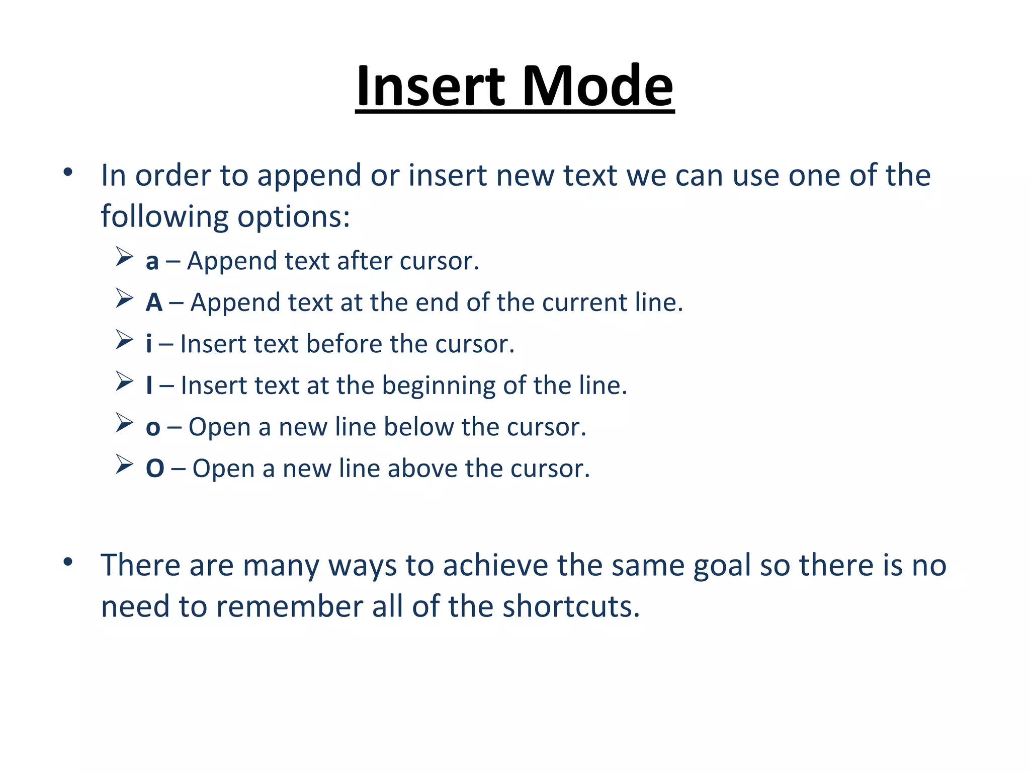 07 vi text_editor | PPT | Operating Systems | Computer Software and Applications