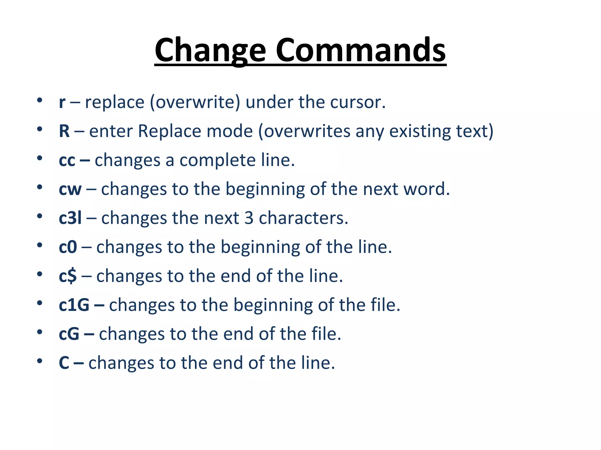 07 vi text_editor | PPT | Operating Systems | Computer Software and ...