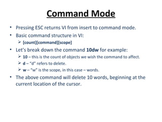 07 vi text_editor | PPT | Operating Systems | Computer Software and ...