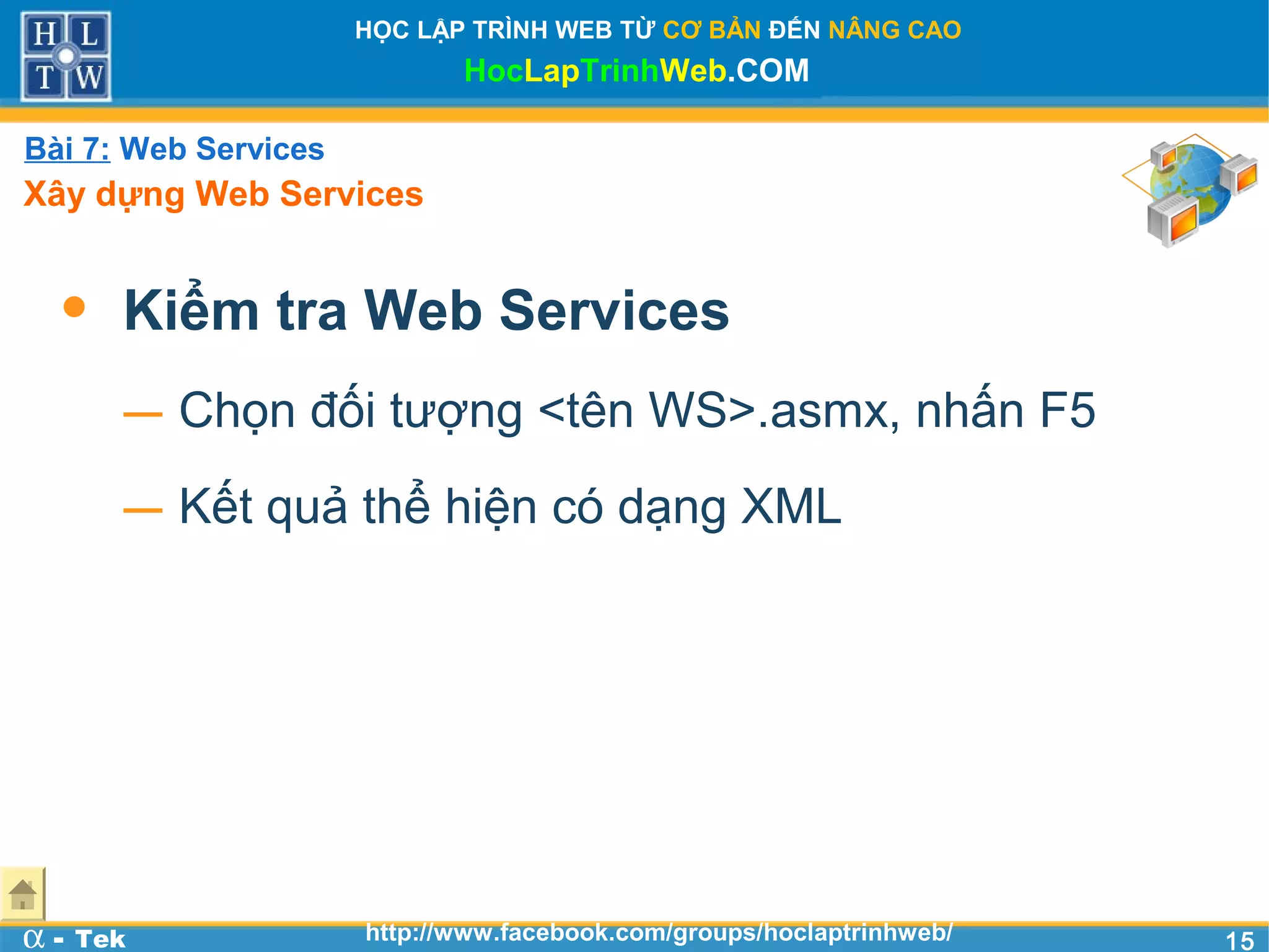 Bài 7 - Web Services Asp.net