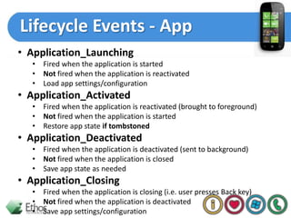 07 wp7 application lifecycle | PPT