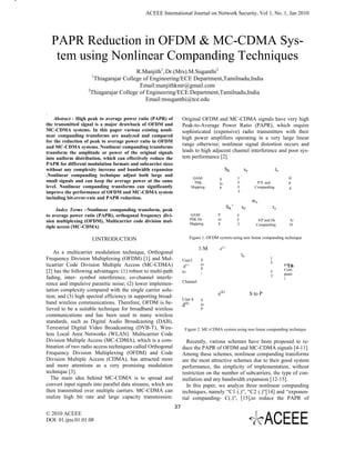 PAPR Reduction in OFDM & MC-CDMA System using Nonlinear Companding Techniques | PDF