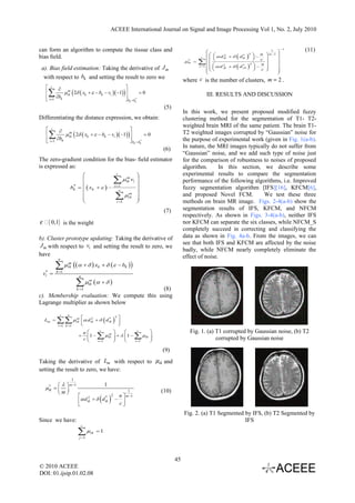 Fuzzy clustering Approach in segmentation of T1-T2 brain MRI | PDF