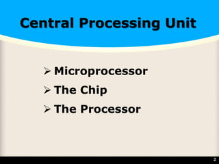 08. Central Processing Unit (CPU) | PPSX