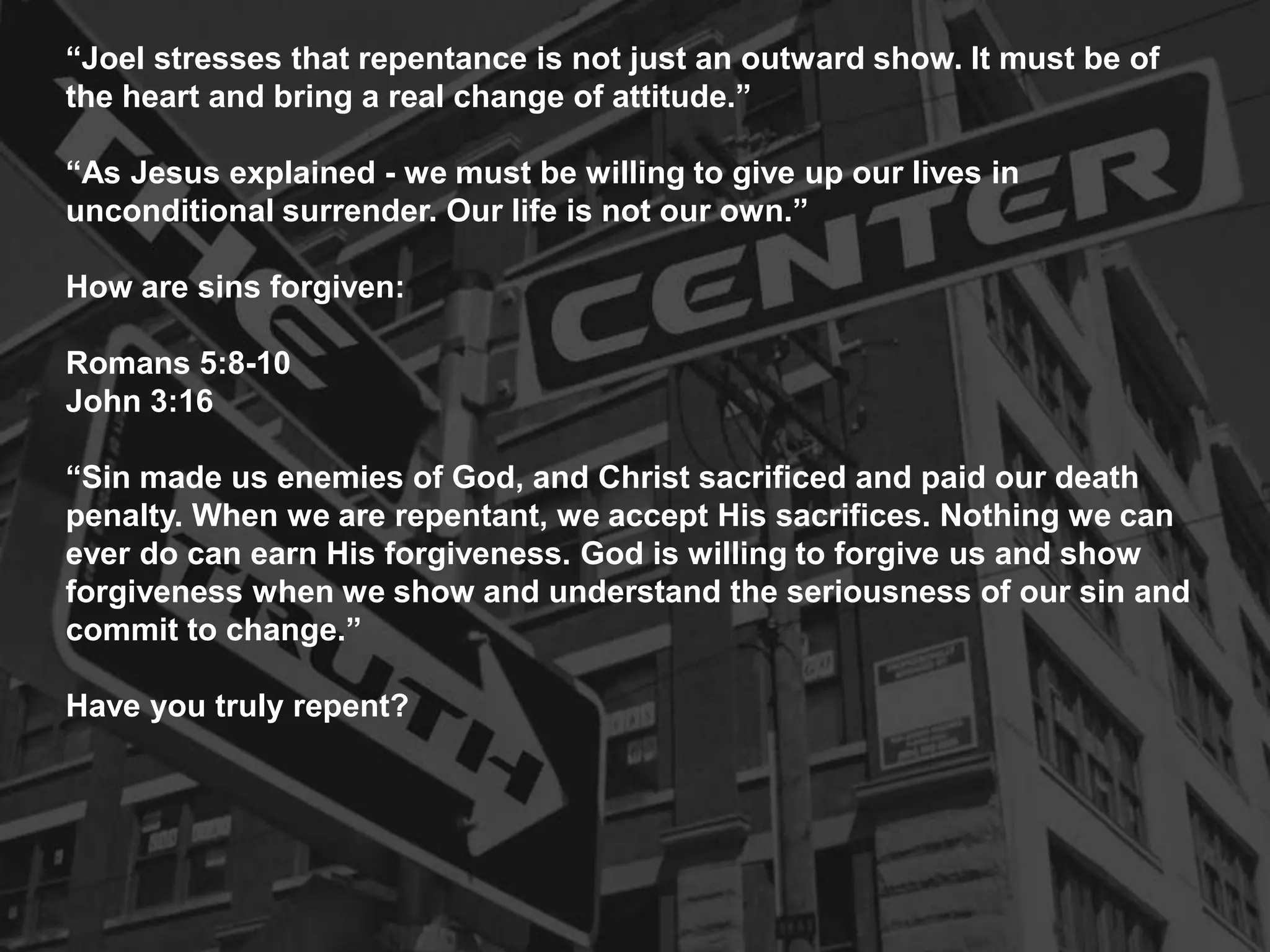 True Repentance Vs. False Repentance | PPTX