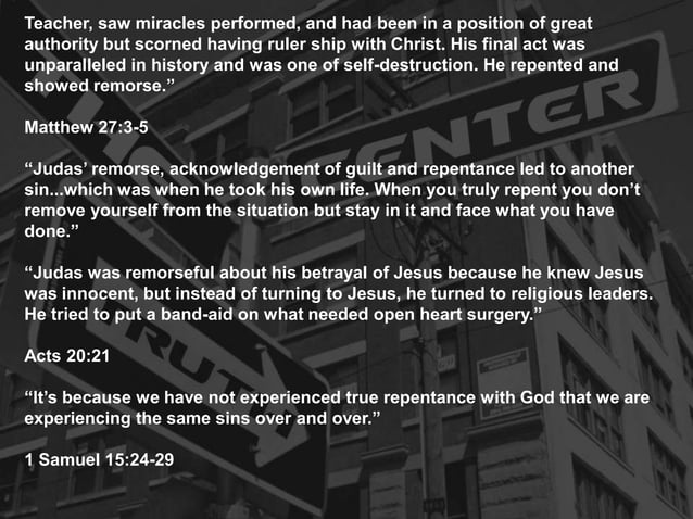 True Repentance Vs. False Repentance | PPTX