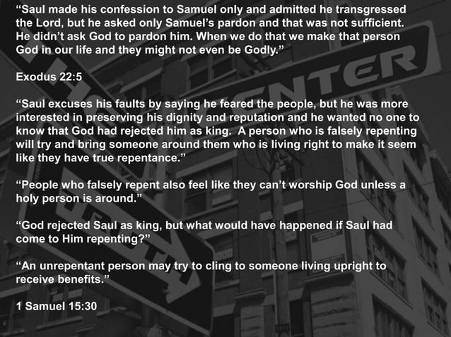 True Repentance Vs. False Repentance | PPTX