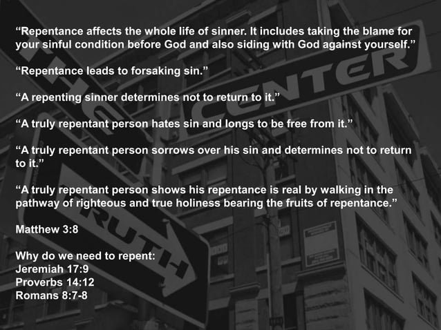 True Repentance Vs. False Repentance | PPTX
