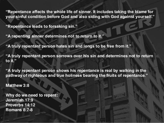 True Repentance Vs. False Repentance