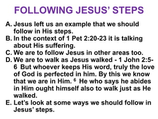 following the steps of jesus | PPTX