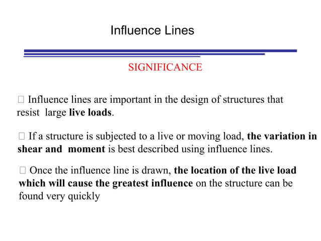 Influence line for indeterminate structures | PPT